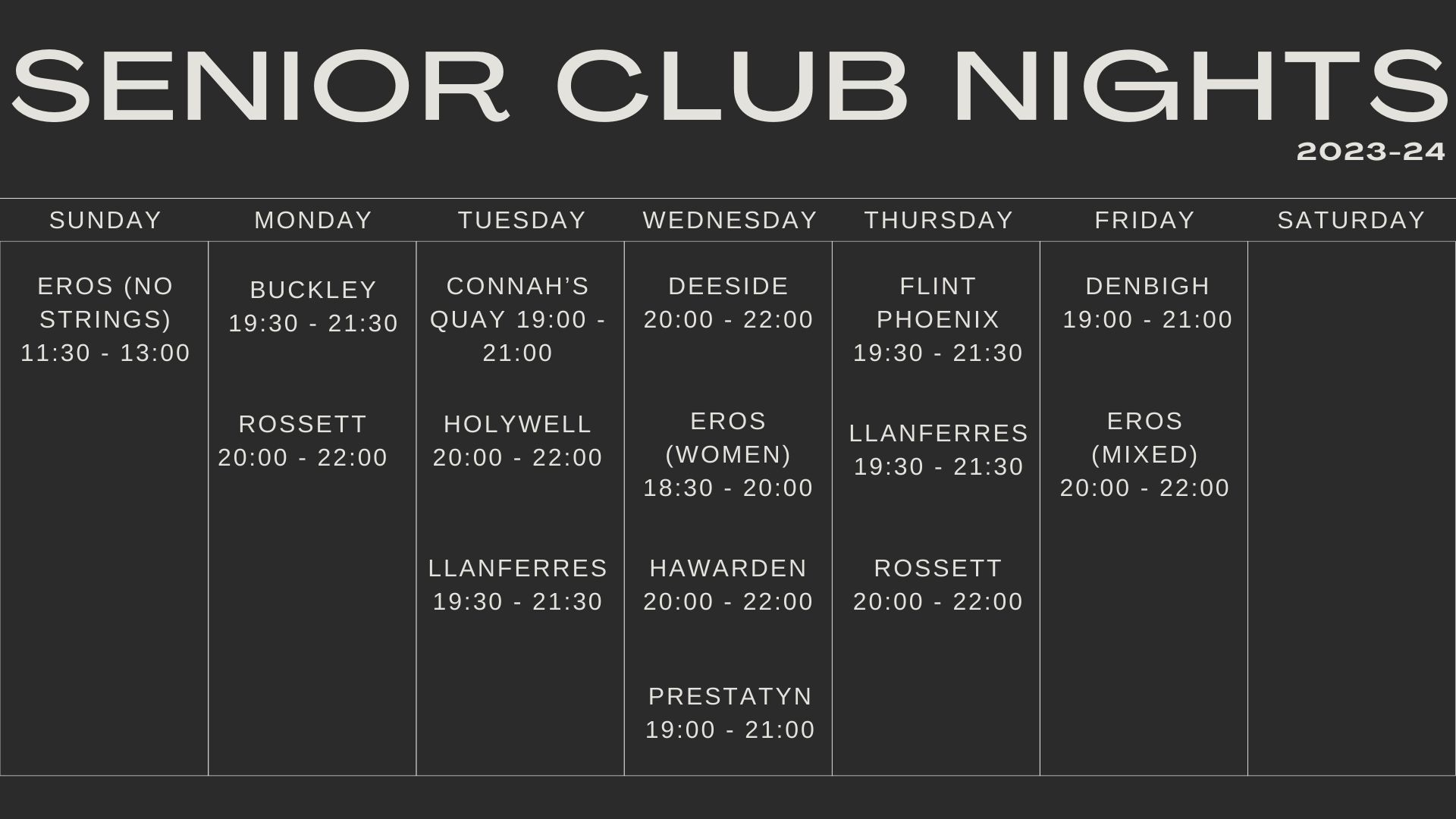 Senior Clubs - NEWBL